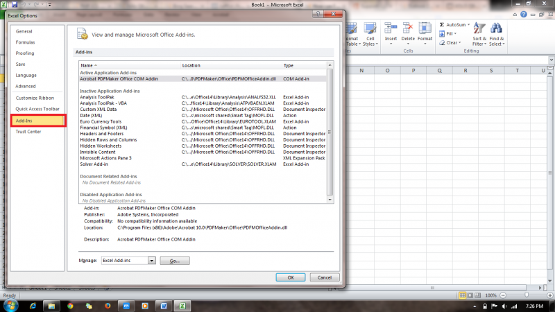 How can I add my ADD-ins in excel - Techyv.com